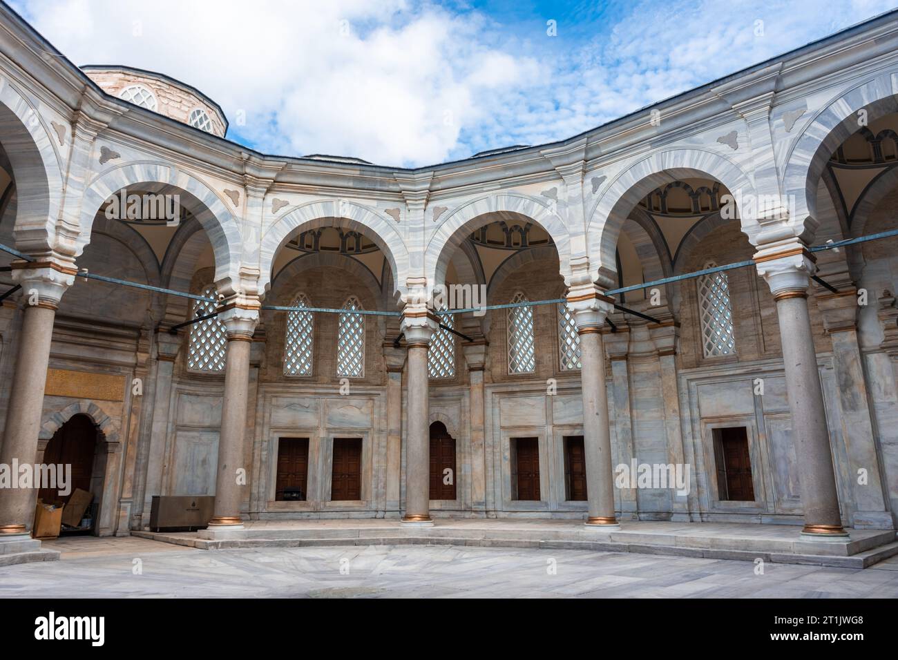 Courtyard of the Nuruosmaniye Mosque in Istanbul, Turkey Stock Photo ...