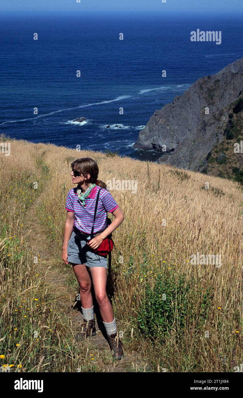 Coastal grassland view-Trail between Dark Gulch and Anderson Creek ...