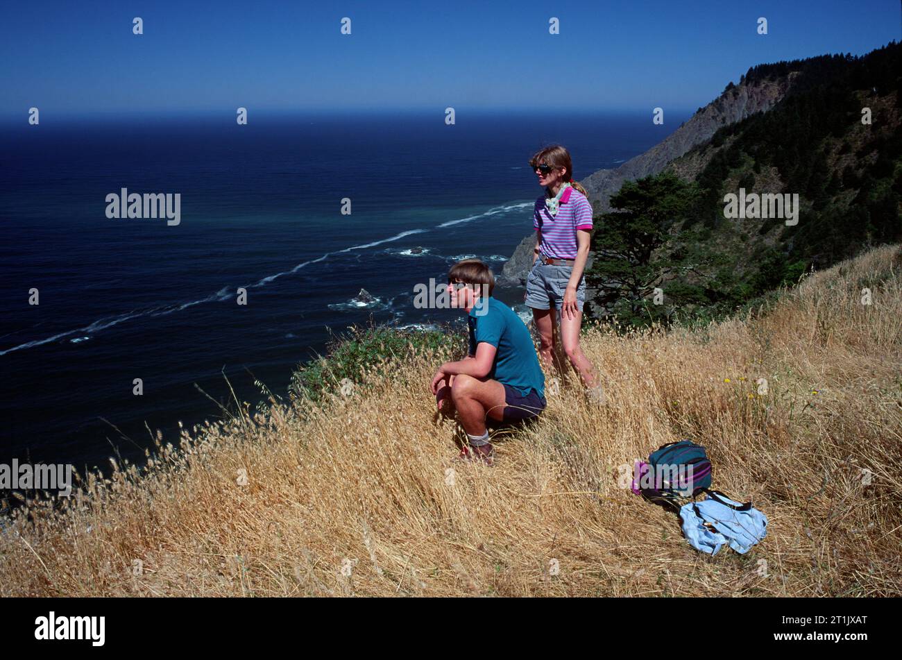 Coastal grassland view-Trail between Dark Gulch and Anderson Creek ...