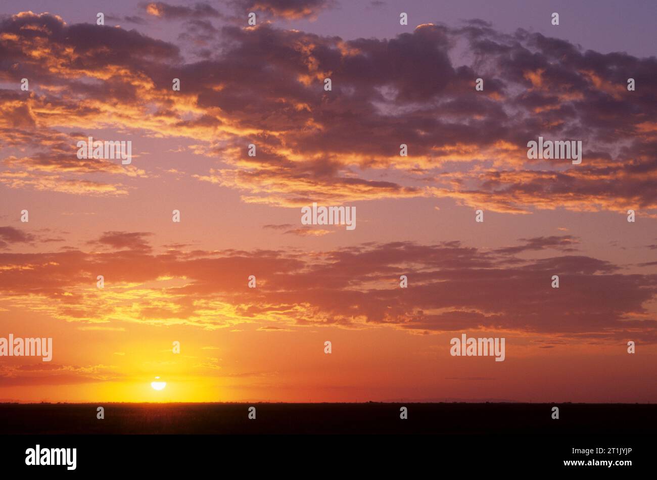 Sunset, Colonel Allensworth State Historic Park, California Stock Photo ...