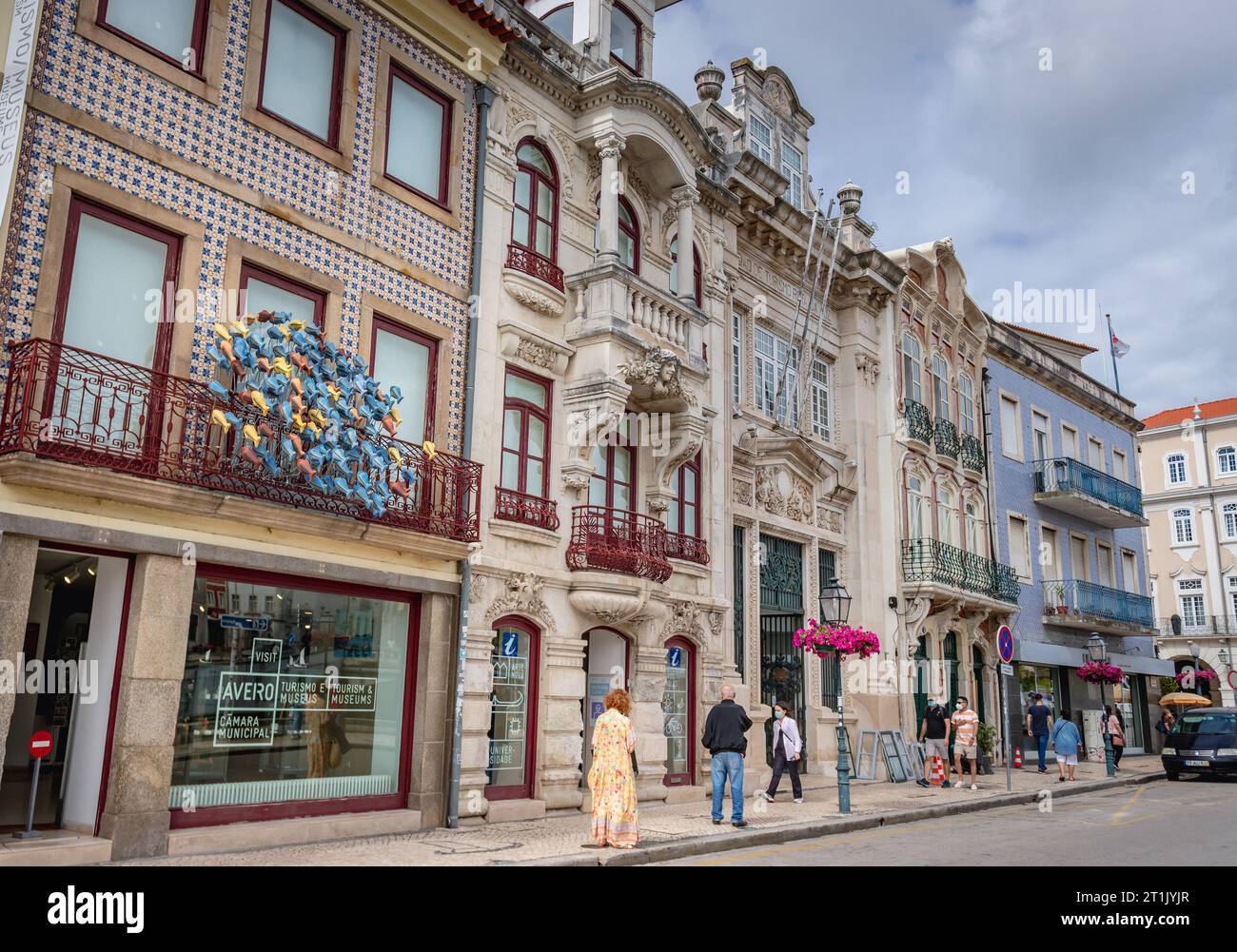 City Museum And Other Buildings On Arcades Square Old Town Of Aveiro