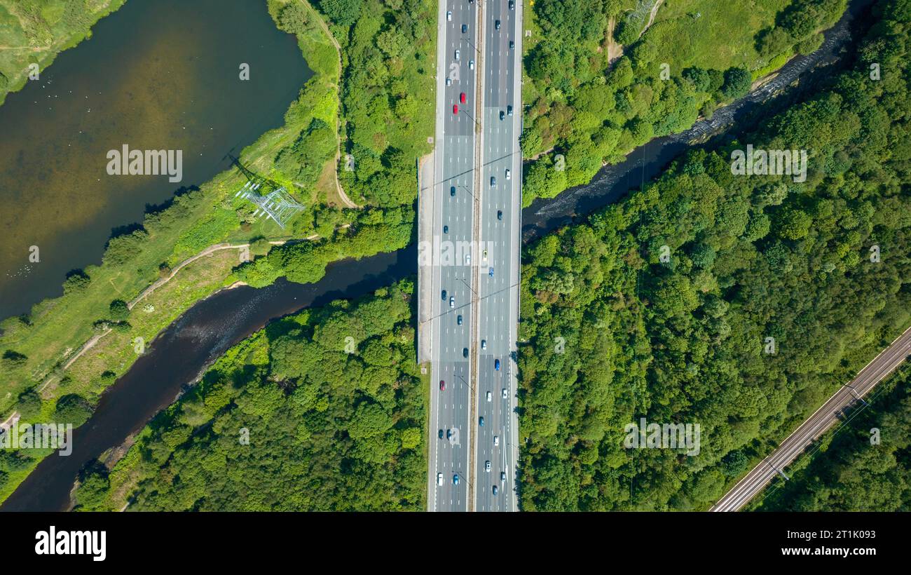 traffic on the highway. Heavy traffic after work on lakeside highway at ...