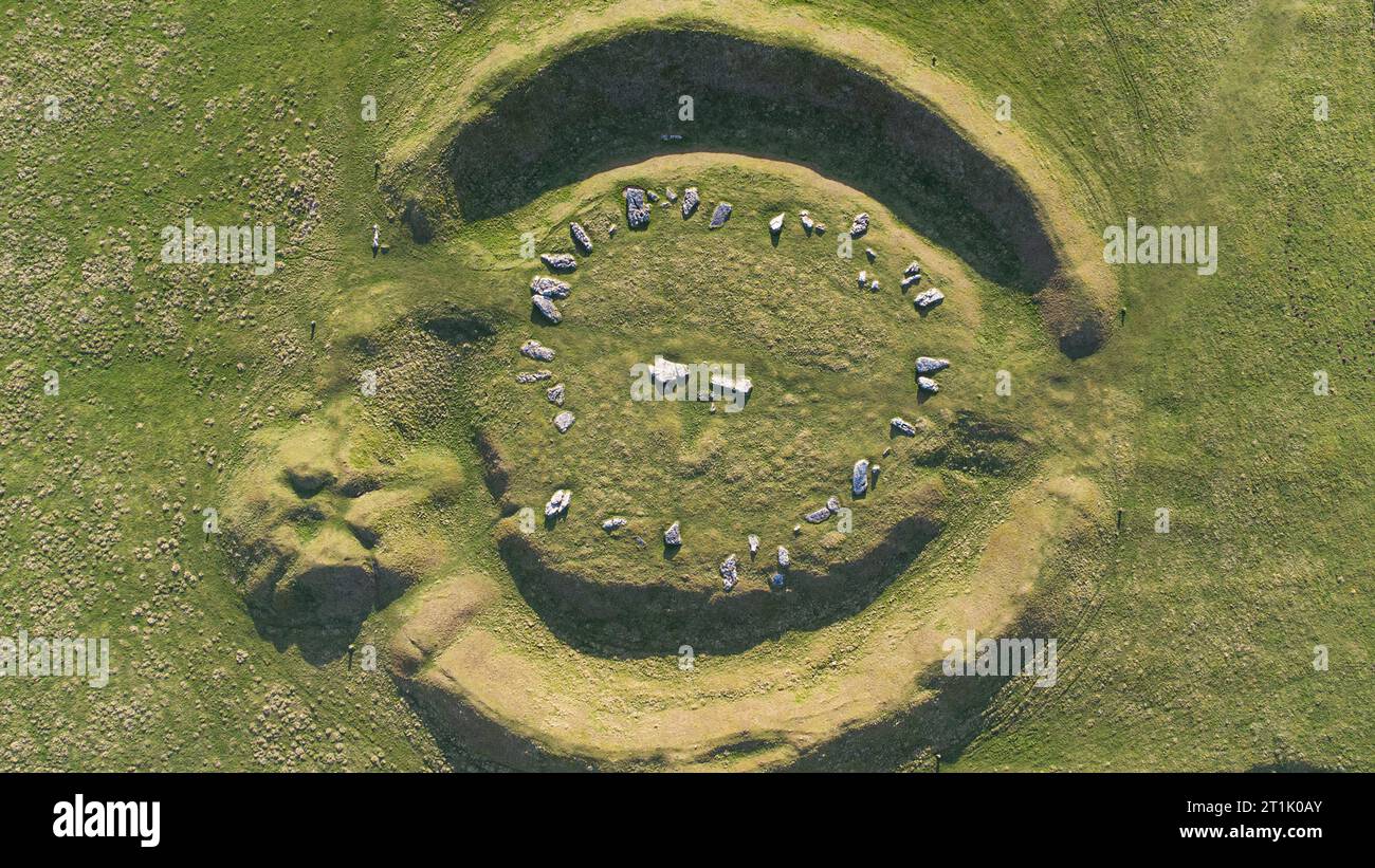 Arbor Low is a well-preserved Neolithic henge in the Derbyshire Peak ...