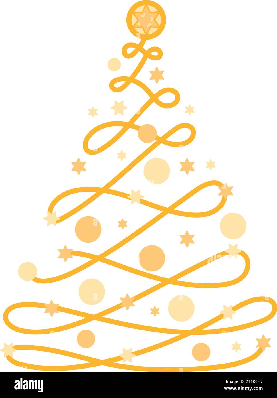 christmas golden decored vector isolated Stock Vector Image & Art - Alamy