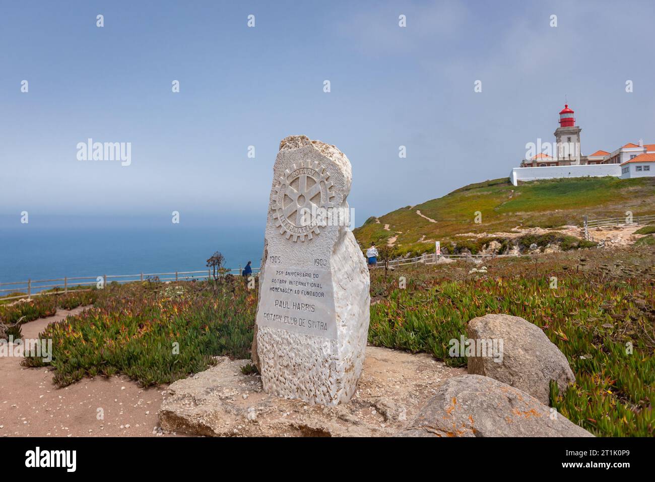 Paul Harris, founder of Rotary Club memorial stone on Cabo da Roca ...