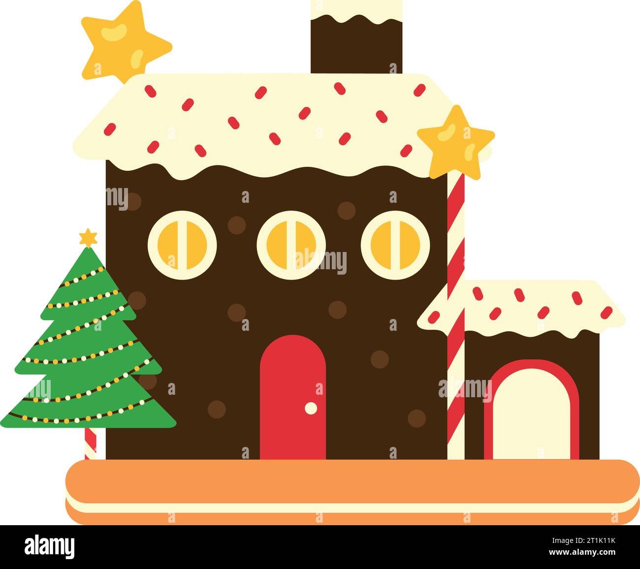 christmas house illustration vector isolated Stock Vector Image & Art ...