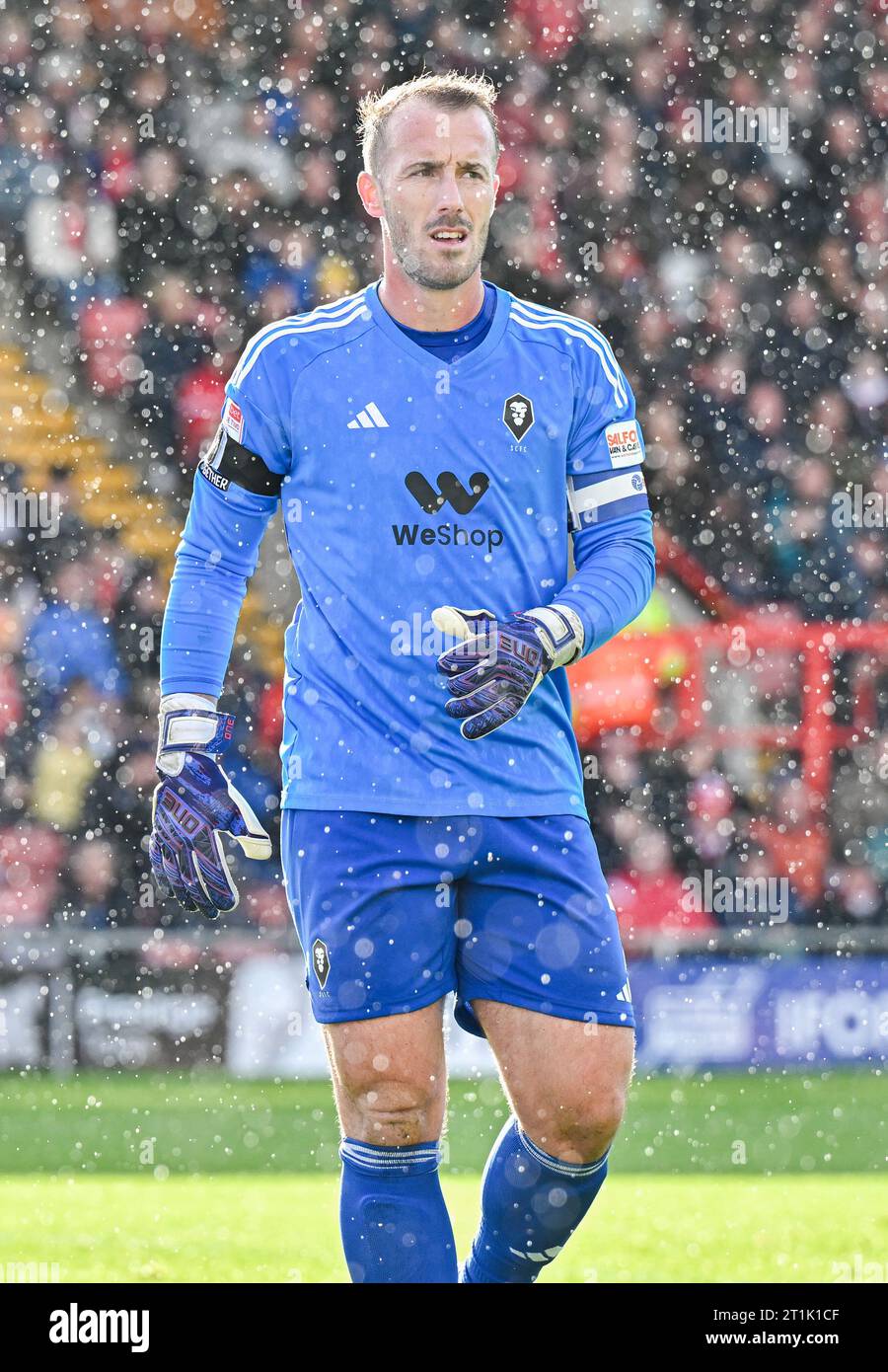 Alex Cairns 1# of Salford City Football Club, during the Sky Bet League ...