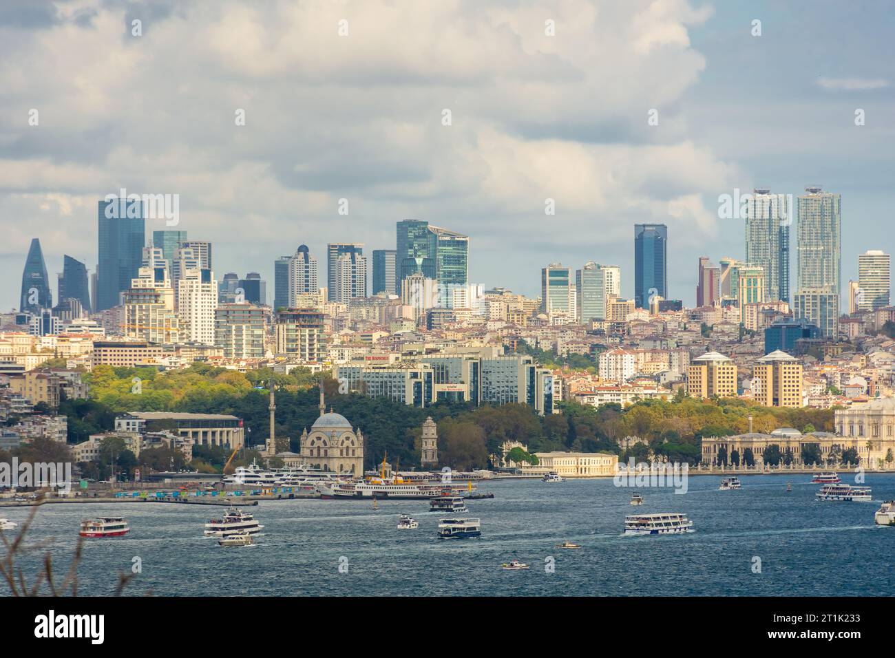 Istanbul, Turkey, 17 October 2022: Cityscape of Istanbul business ...