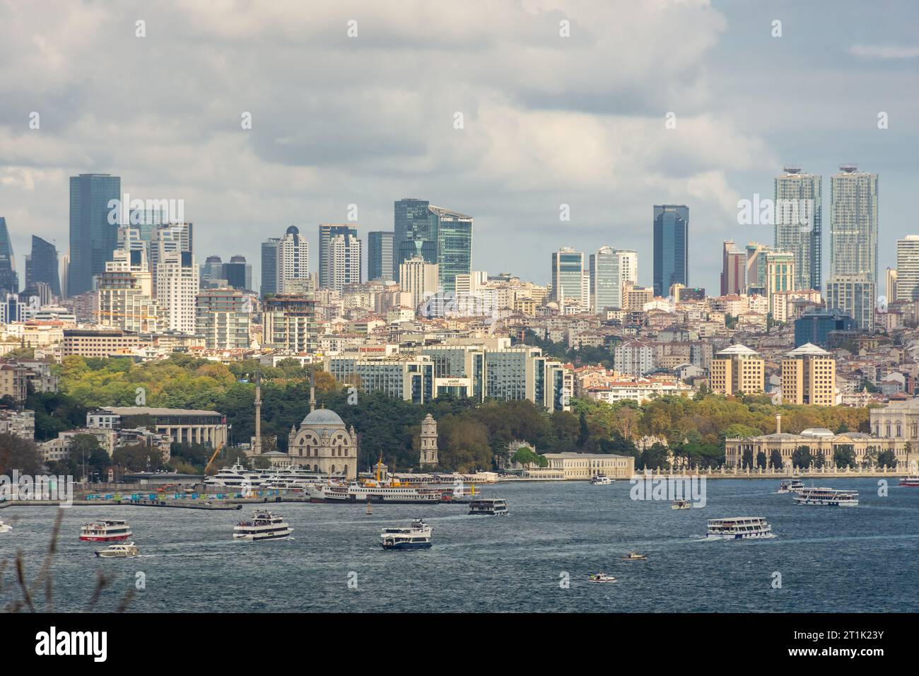 Istanbul, Turkey, 17 October 2022: Cityscape of Istanbul business ...