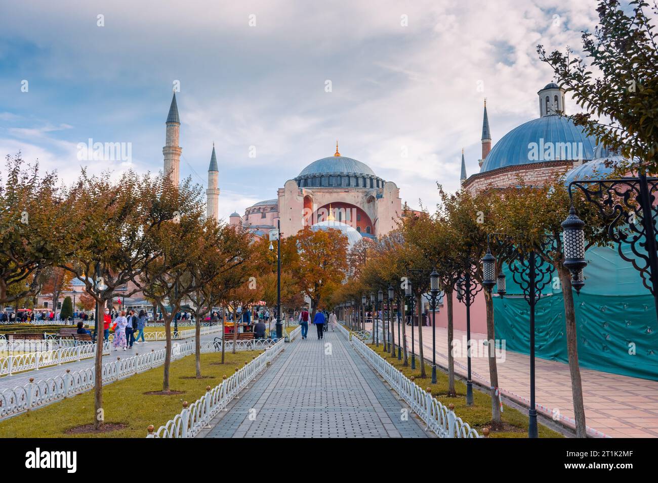 Istanbul, Turkey, 12 October 2022:Autumnal view of Hagia Sophia and ...