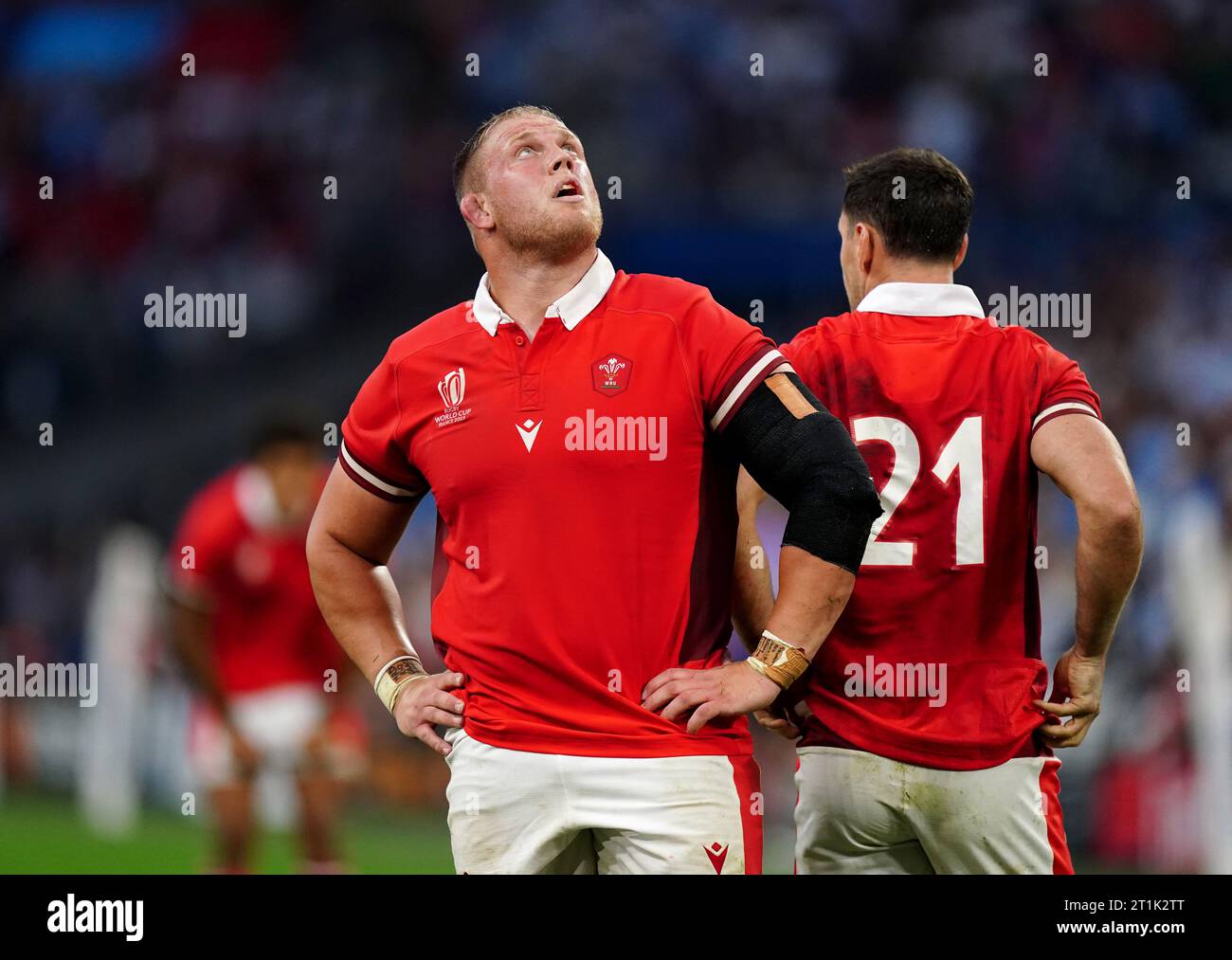 Wales' Corey Domachowski shows his dejection after the Rugby World Cup ...