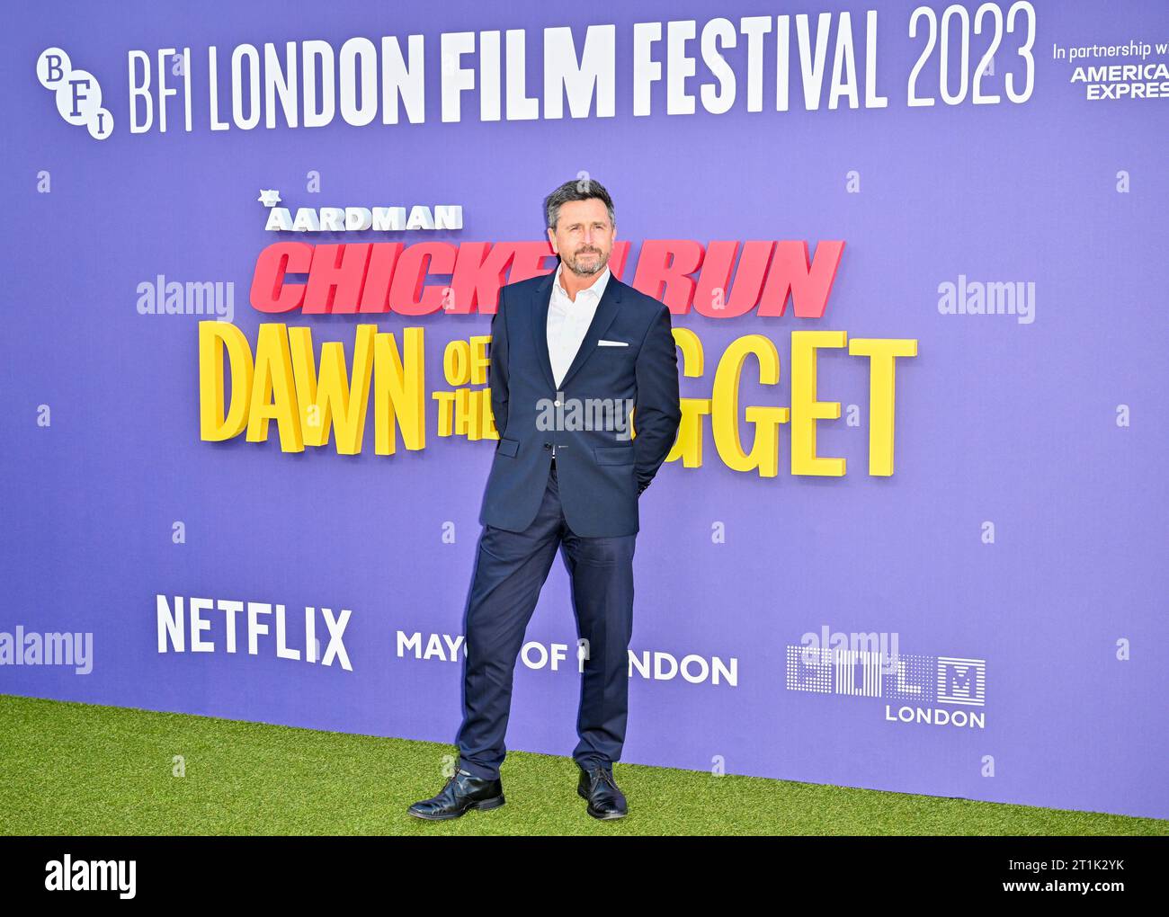 London, UK. 14th Oct, 2023. Darren Dubicki. Red (Green) carpet arrivals ...
