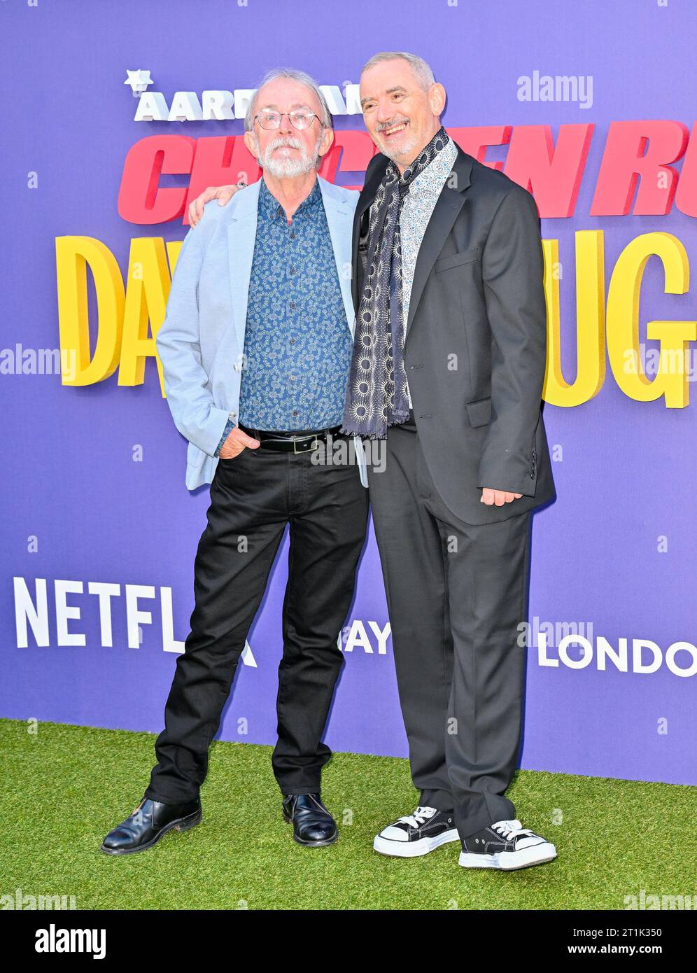London, UK. 14th Oct, 2023. (L-R) Peter Lord and Sam Fell. Red (Green ...