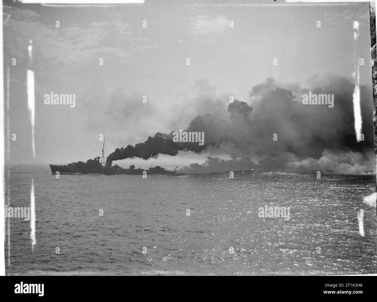 The Royal Navy during the Second World War In bright sunlight, HMS ...