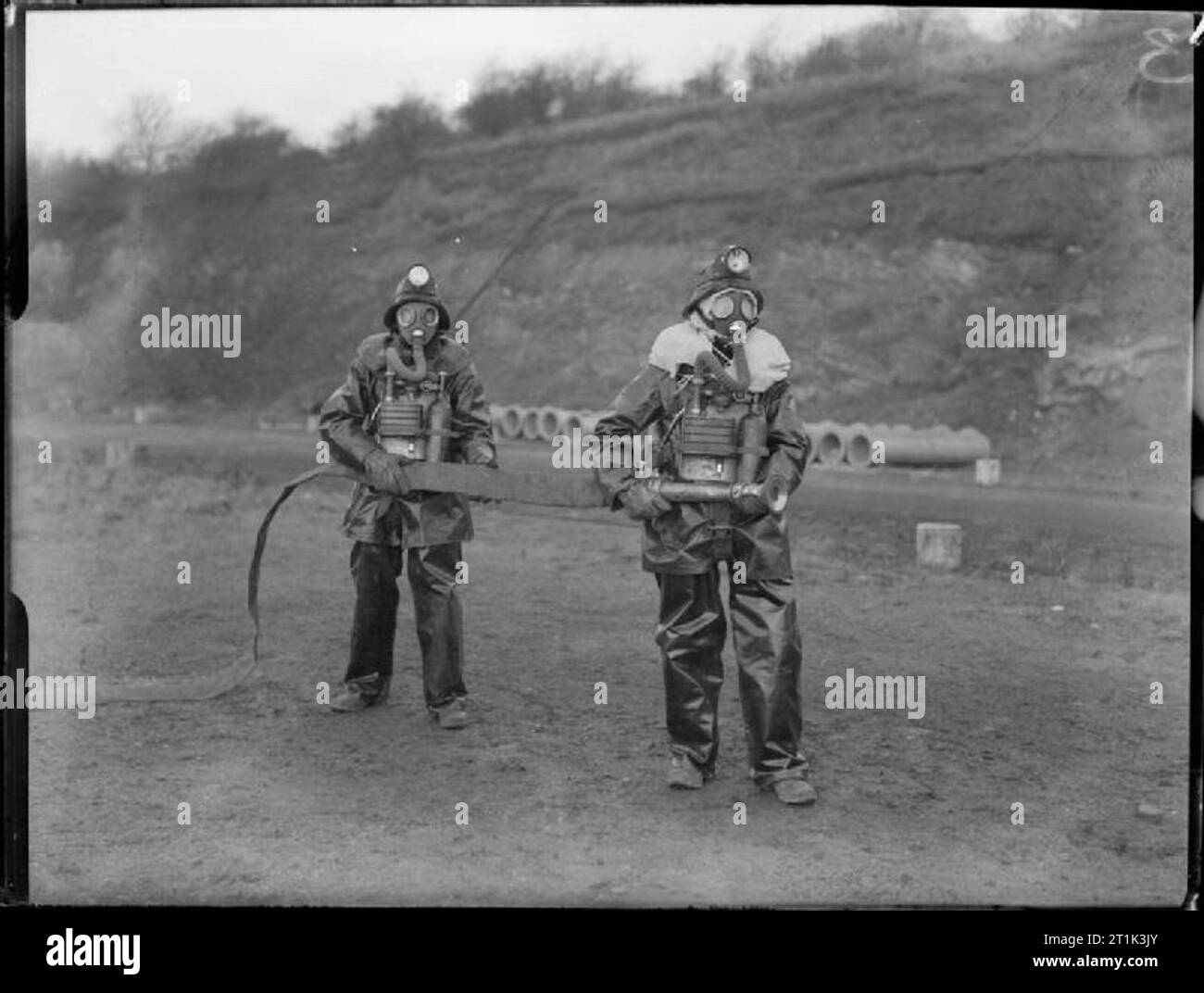 The Royal Navy during the Second World War Two naval fire fighters ...