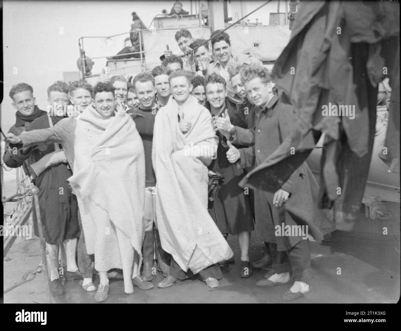 The Royal Navy during the Second World War Cheerful survivors of HMS ...