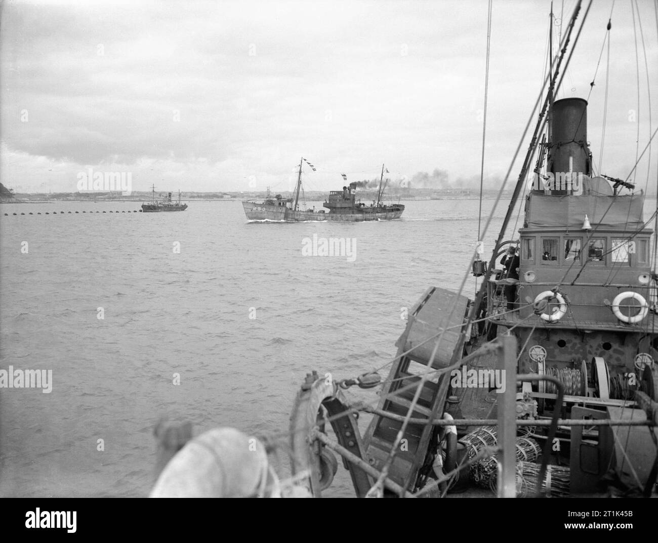 The Royal Navy during the Second World War HMT NOTTS COUNTY passes ...