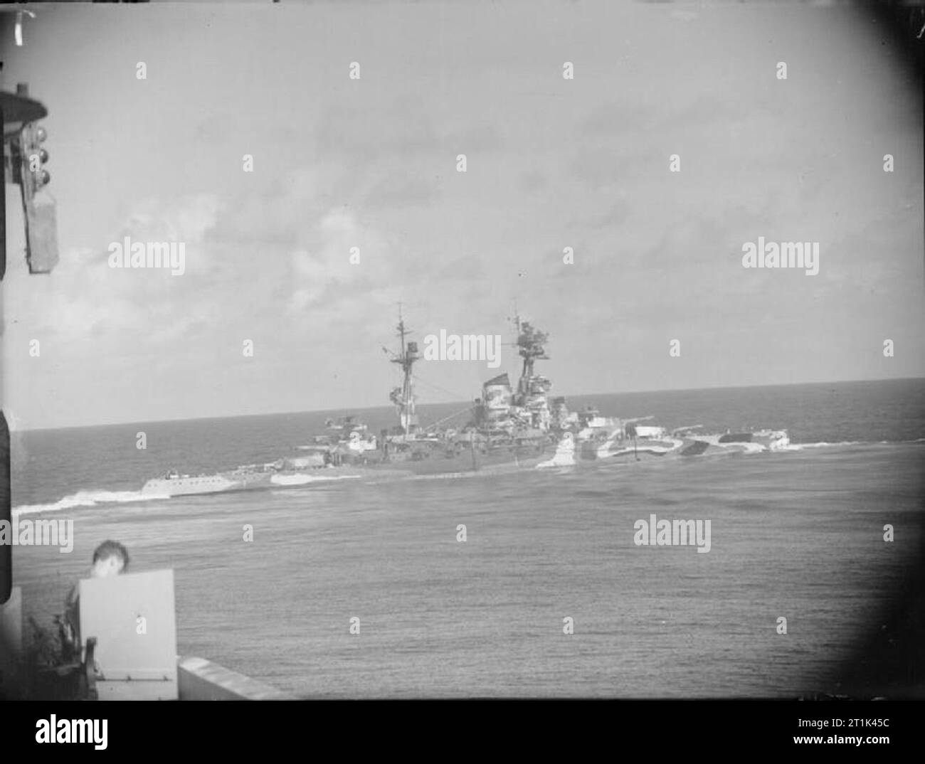The Royal Navy during the Second World War HMS RESOLUTION at sea during ...