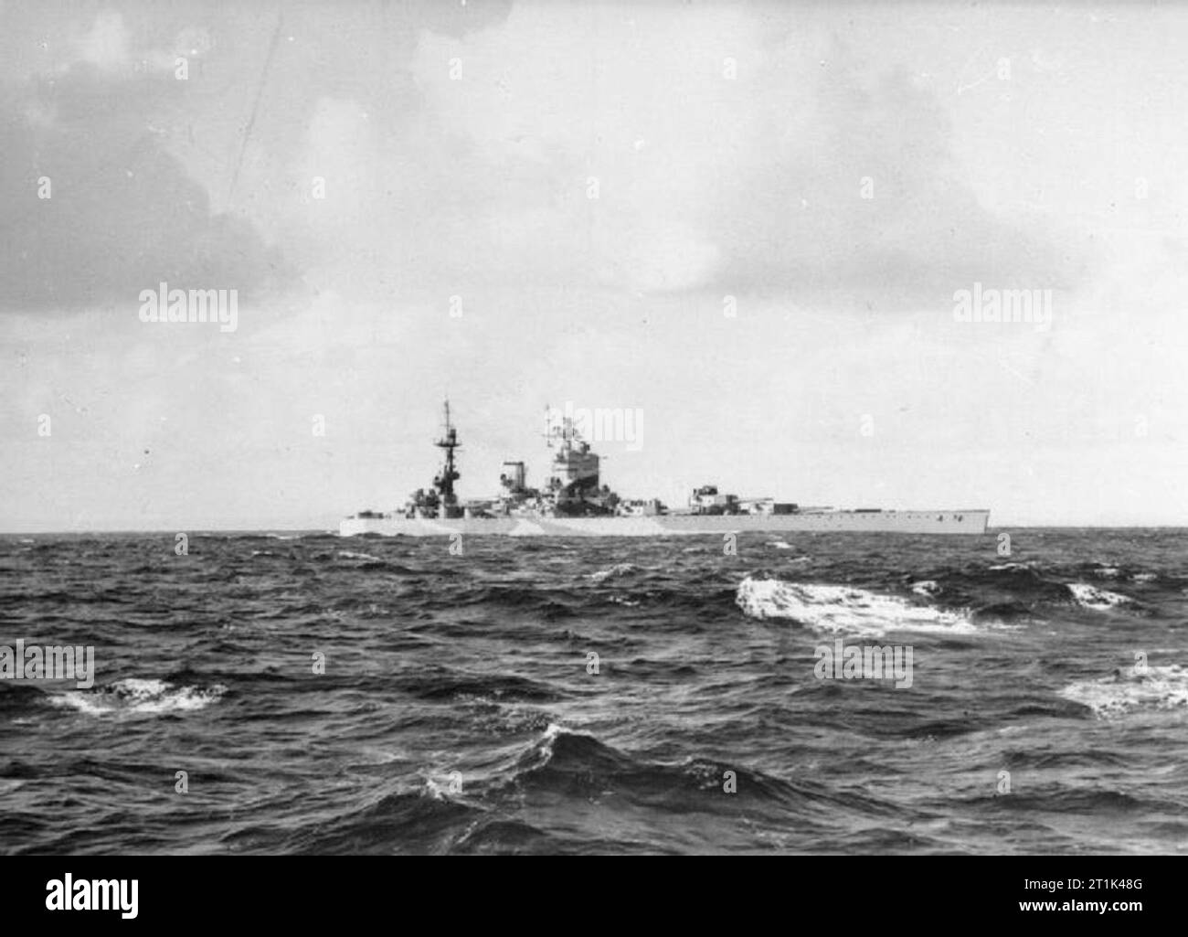 The Royal Navy during the Second World War HMS NELSON at sea during ...