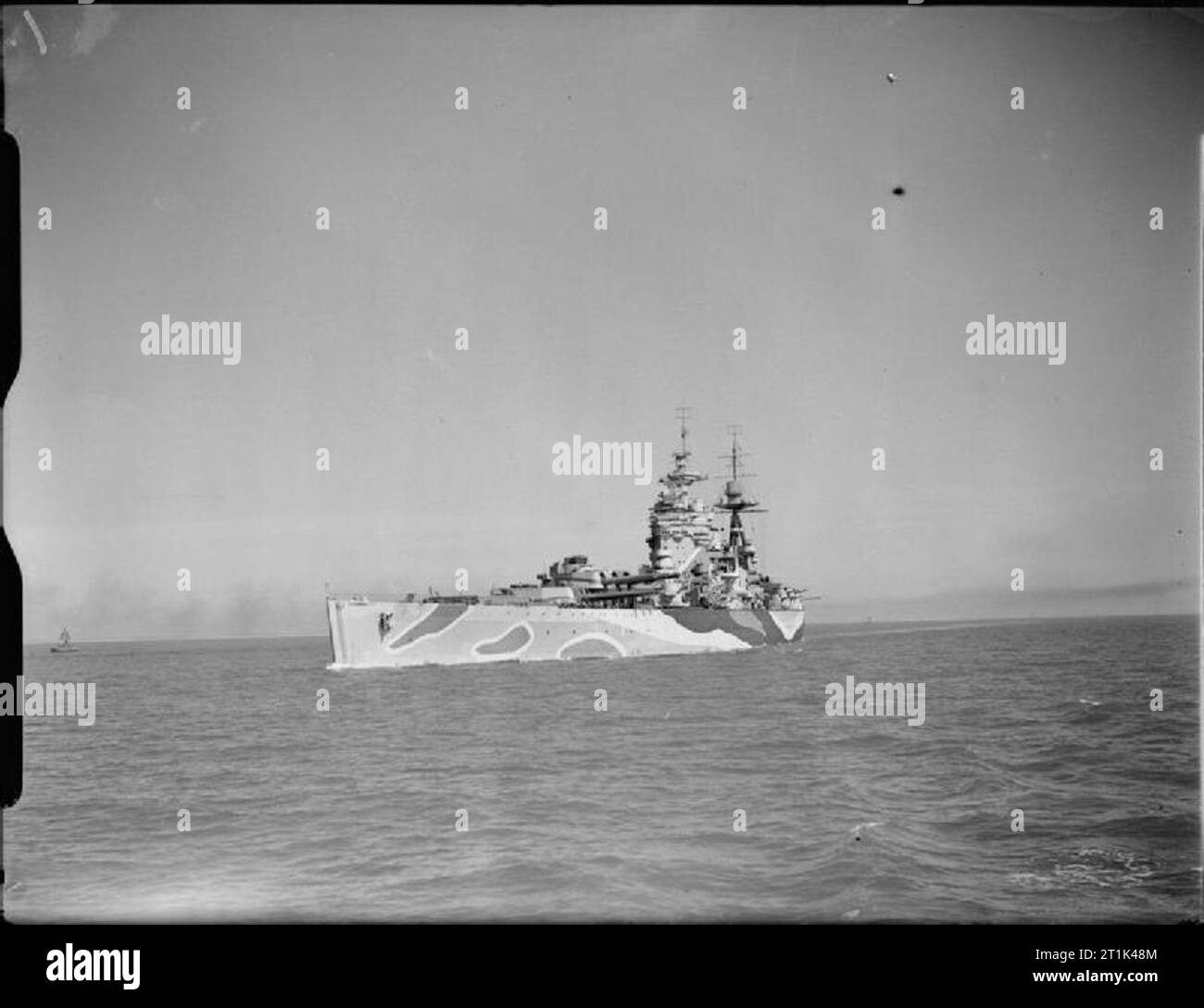The Royal Navy during the Second World War HMS RODNEY underway after ...
