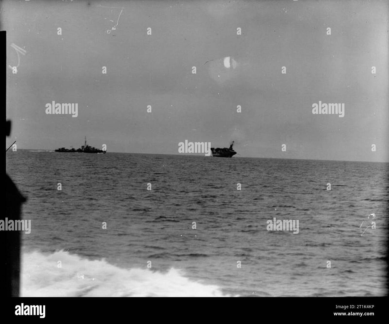 The Sinking of HMS Ark Royal. 13 November 1941 View from HMS HERMIONE ...