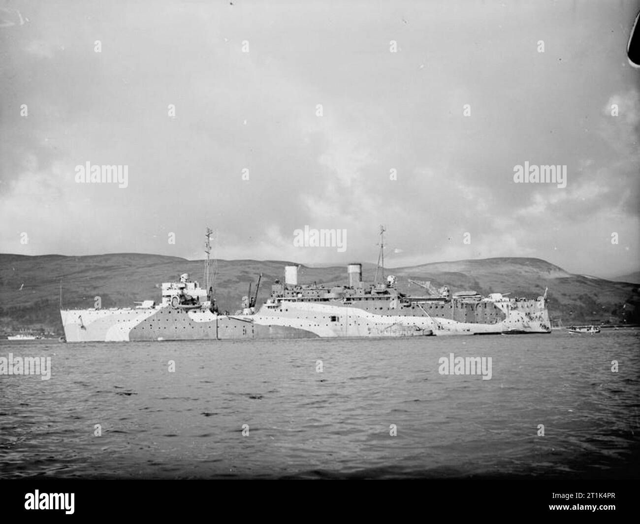 The Submarine Depot Ship, HMS Forth. 21 April 1943, Holy Loch. HMS ...