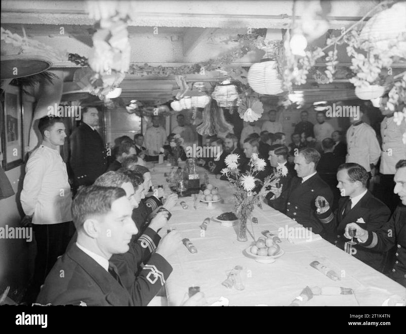 Toasting the King in Navy Style- during a British Battleship's ...