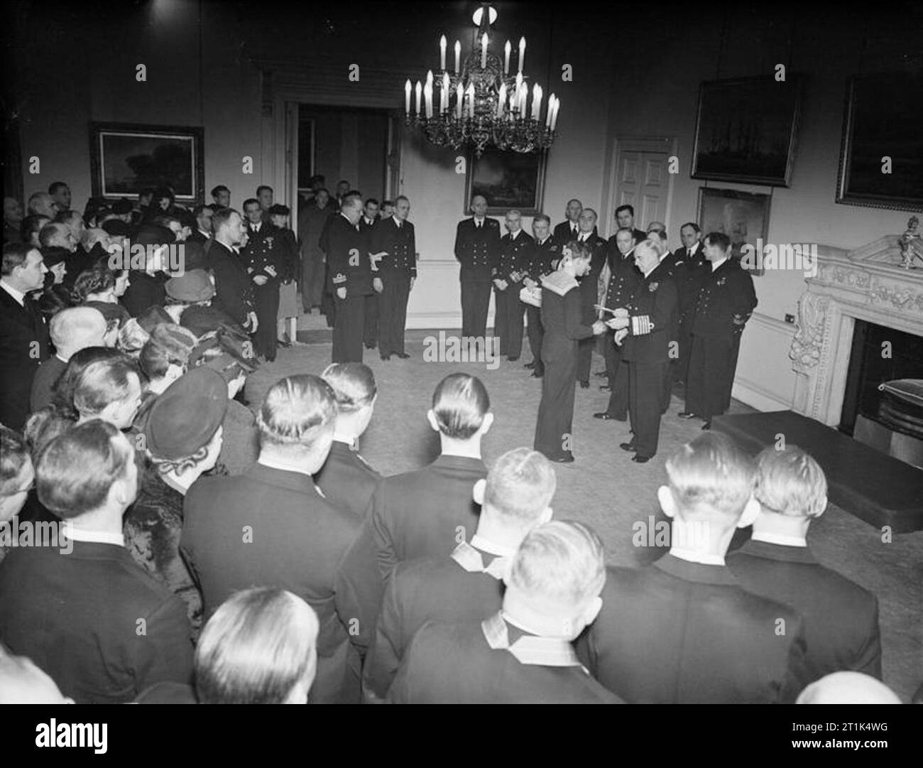 United Nations Naval Men Attend Investiture. 9 March 1943, Admiralty ...