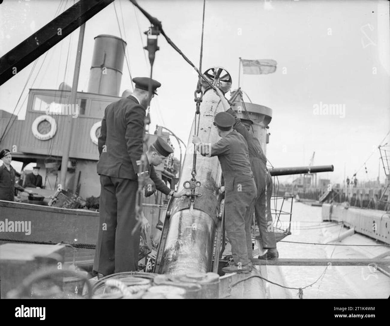 Hm Submarine Ursula. 3 and 4 April, on Board the Submarine at Portsmouth After Her Return From ...