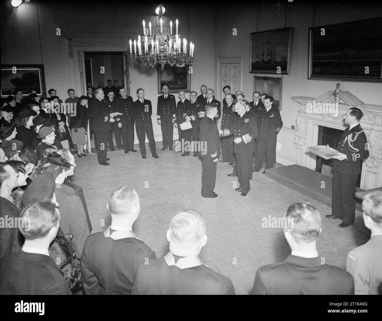 United Nations Naval Men Attend Investiture. 9 March 1943, Admiralty ...