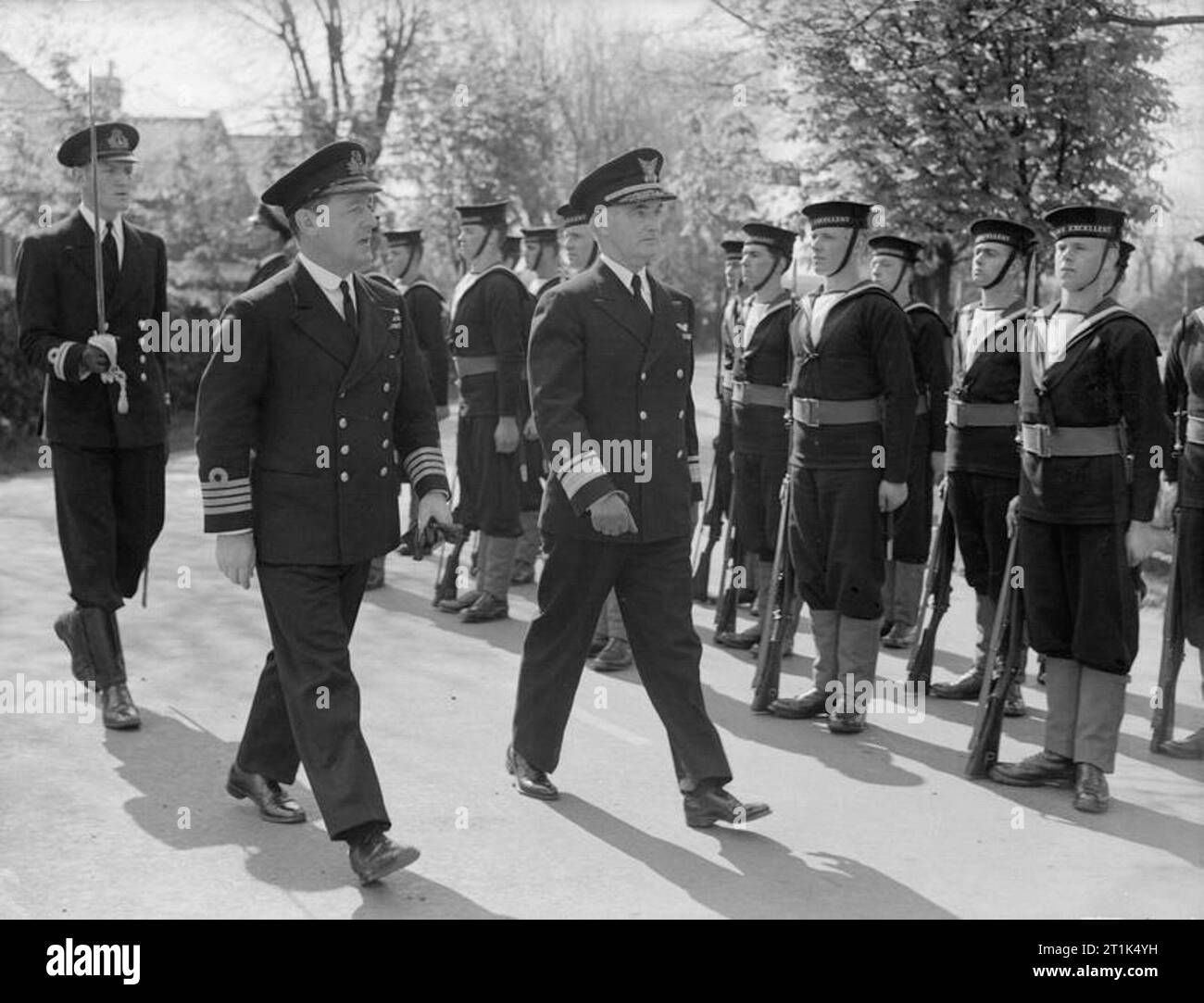 US Navy Rear Admiral Visits British Naval Establishments. April 1943 ...