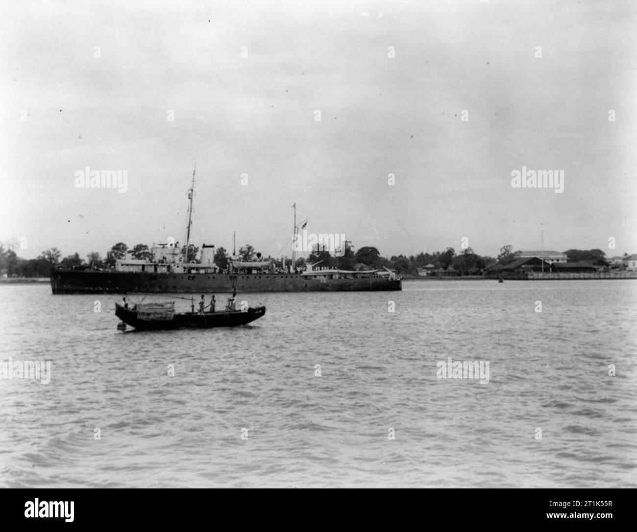 Hmis Indus HMIS INDUS in Akyab harbour, Burma Stock Photo - Alamy