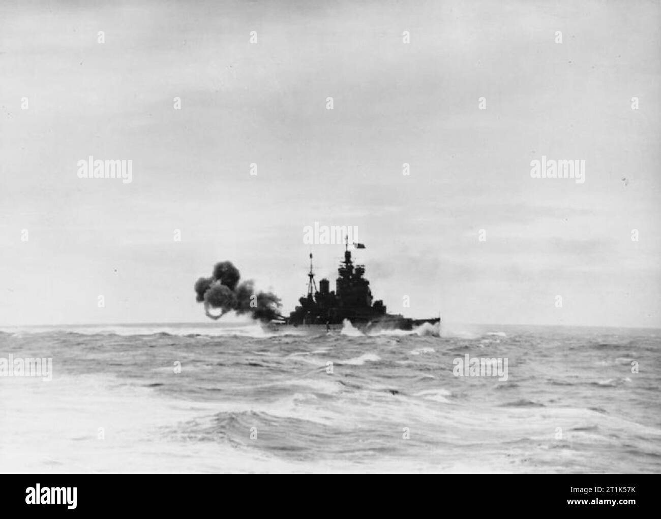 HMS Duke of York at Sea. 27 February 1942, on Board the Escorting ...