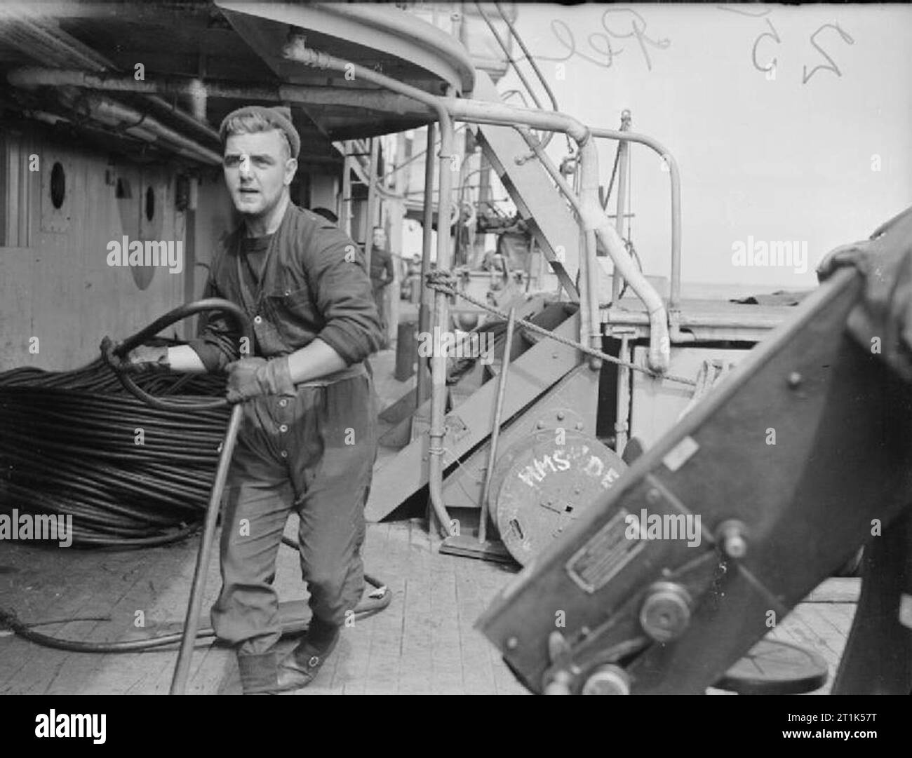 HMS Despatch during the Allied Invasion of Normandy, Near Arromanches ...