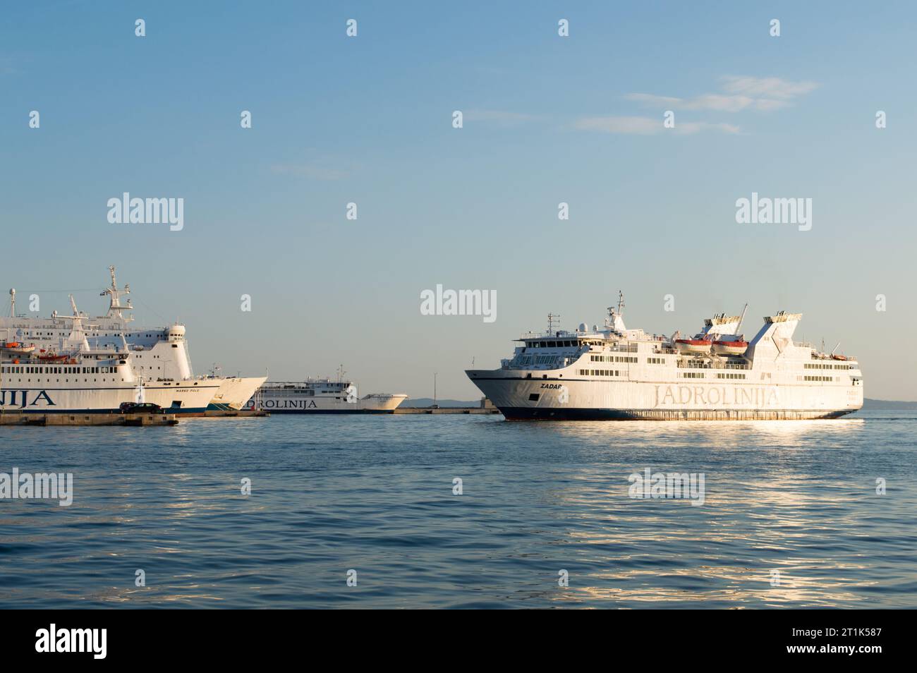 Split, Croatia - 23 April 2023: Ferry port in Split with Jadrolinija ...