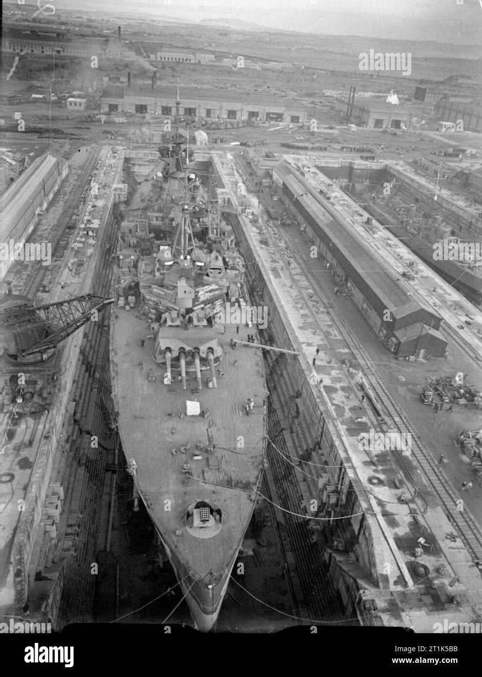 The Royal Navy during the Second World War HMS KING GEORGE V in dry ...