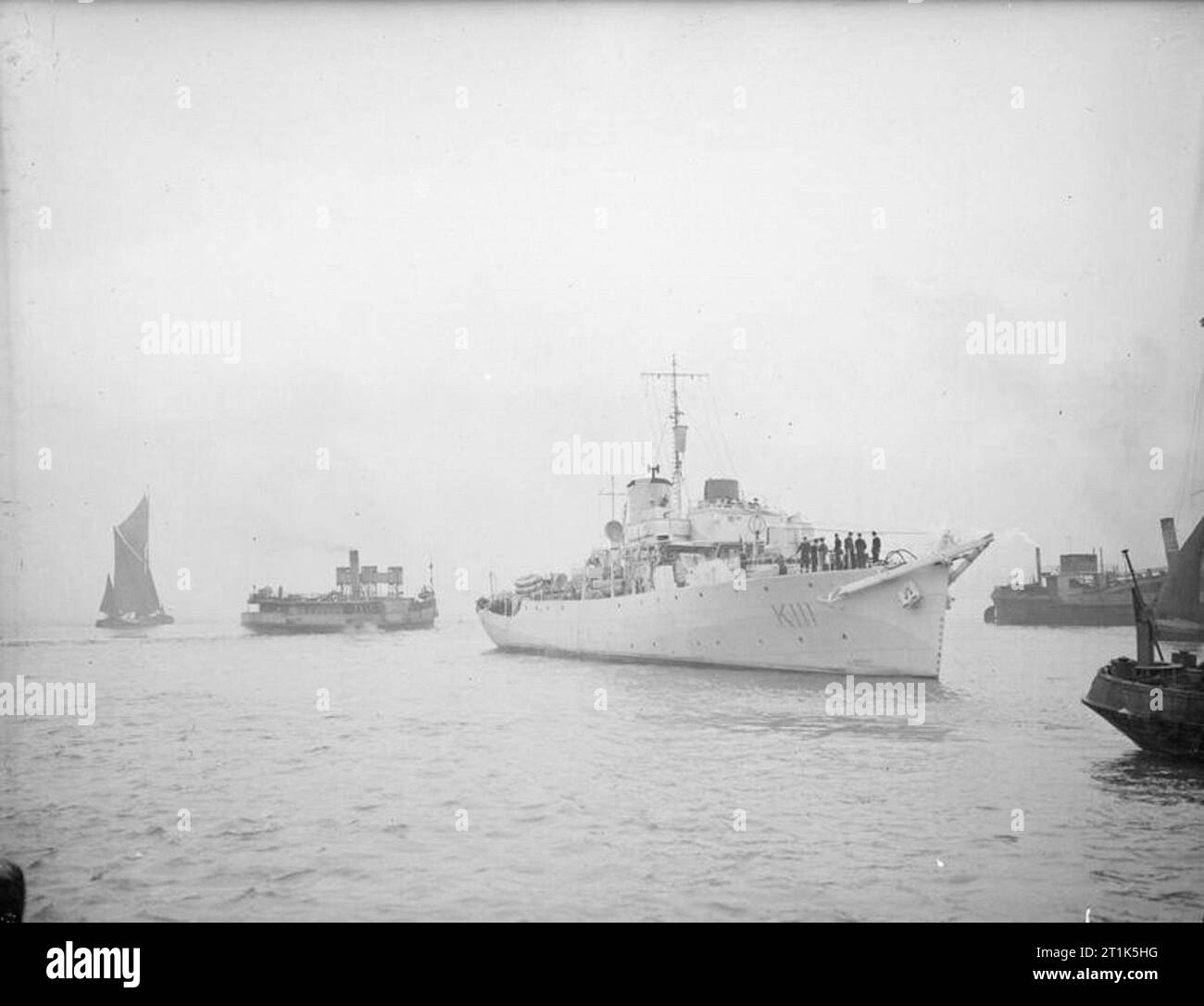 HMS Pennywort, Flower Class Corvette. 16 January 1943, London River ...