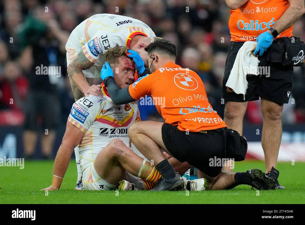 Manchester, UK. 14th Oct, 2023. Sam Tomkins #29 of Catalans Dragons ...