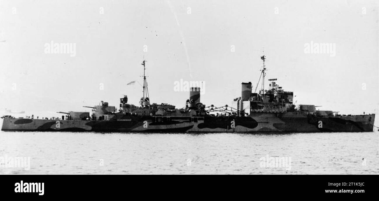 HMS Trinidad. 5 February 1943 Stock Photo - Alamy