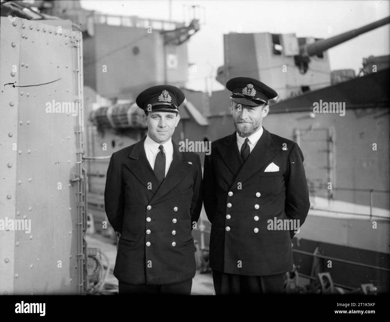 HMS Redoubt. 14 December 1942, Greenock. Lt Commander N E G Roper, DSO, RN, Captain of the ...
