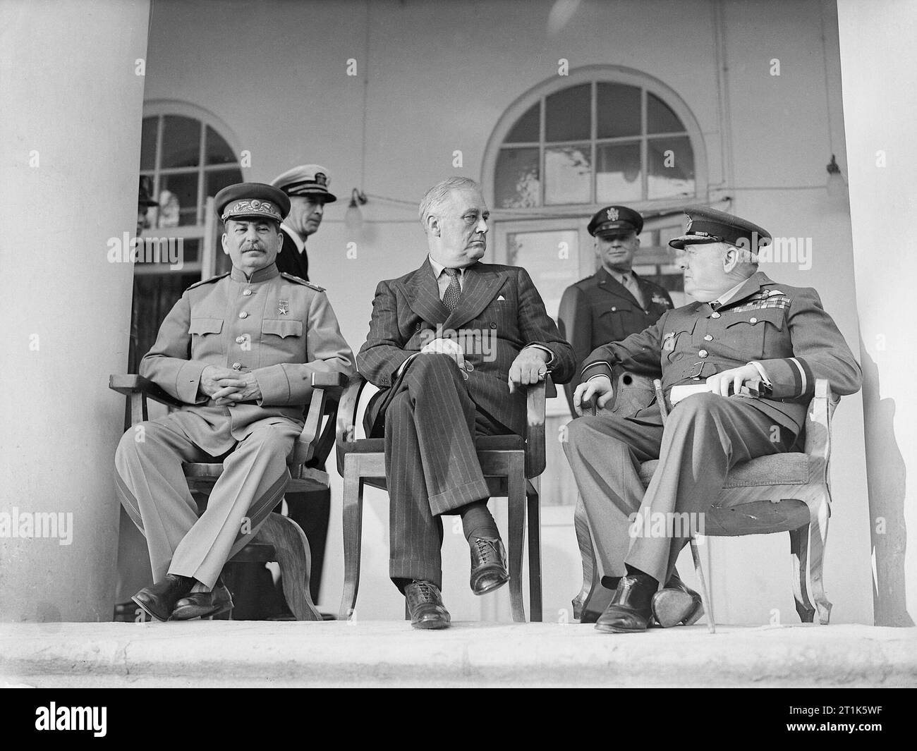 Joseph Stalin, Franklin D Roosevelt and Winston Churchill on the ...