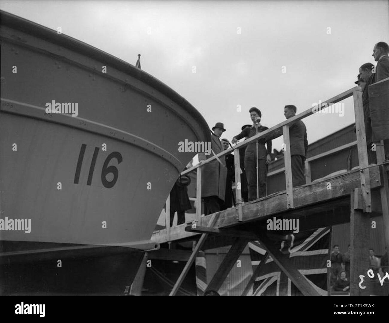Launching Another Motor Gun Boat. 18 February 1943, Hythe, Southampton ...