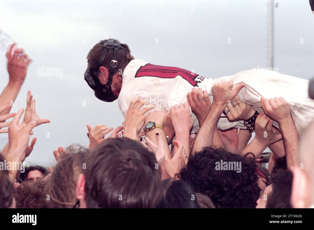 Monza Italy 2000-06-11: Sid Wilson disc jockey of the Slipknot group ...