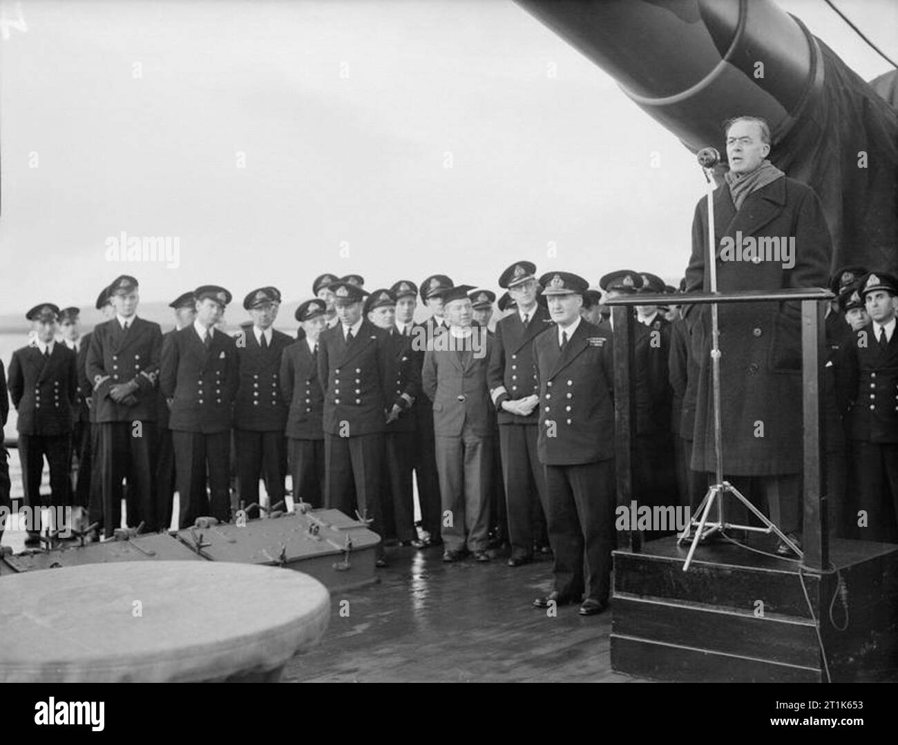 Mr Winston Churchill and Sir Stafford Cripps Visit the Home Fleet at ...