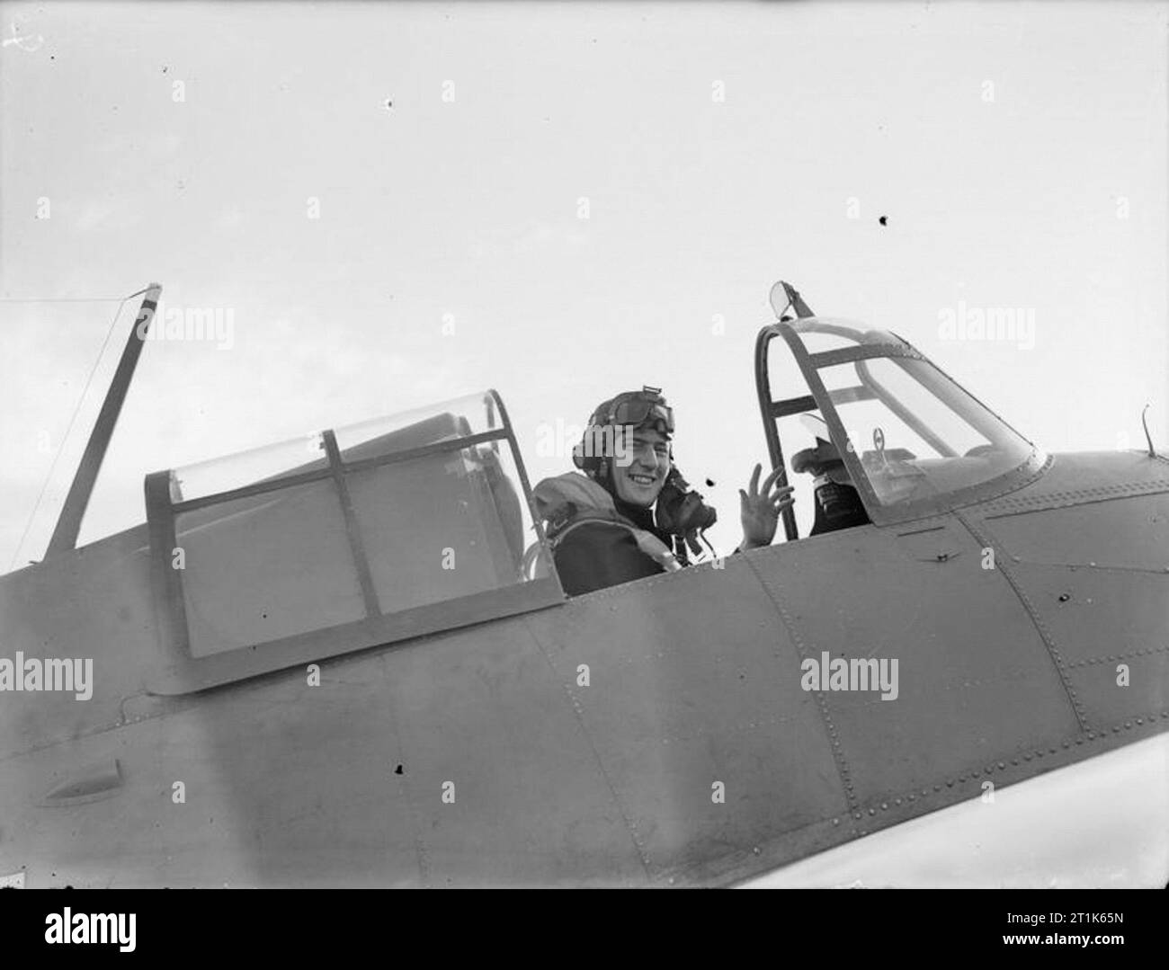 Navy Fighter Pilots Aboard a British Aircraft Carrier. 4 January 1943 ...