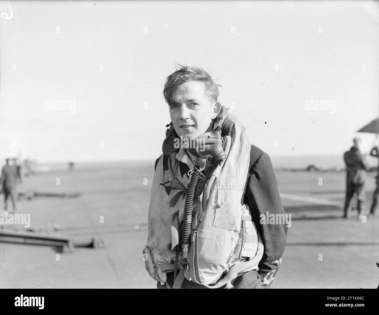 Navy Fighter Pilots Aboard a British Aircraft Carrier. 4 January 1943 ...