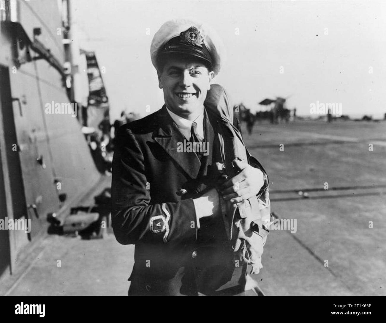 Navy Fighter Pilots Aboard a British Aircraft Carrier. 4 January 1943 ...