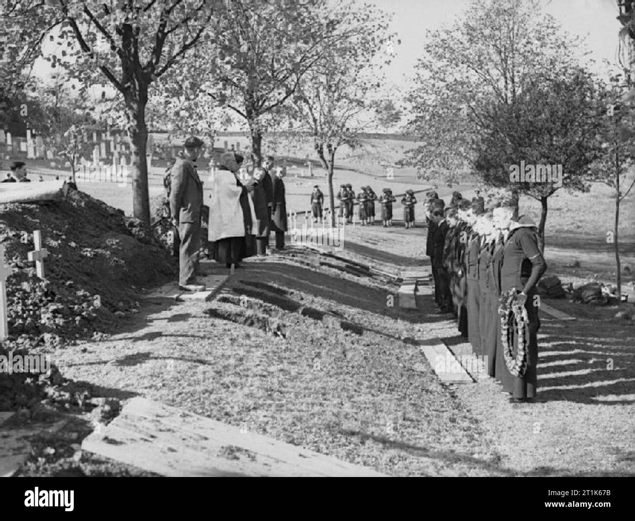 Naval Burial Service at Douglas Bank Cemetery, Rosyth, Scotland, 30 ...