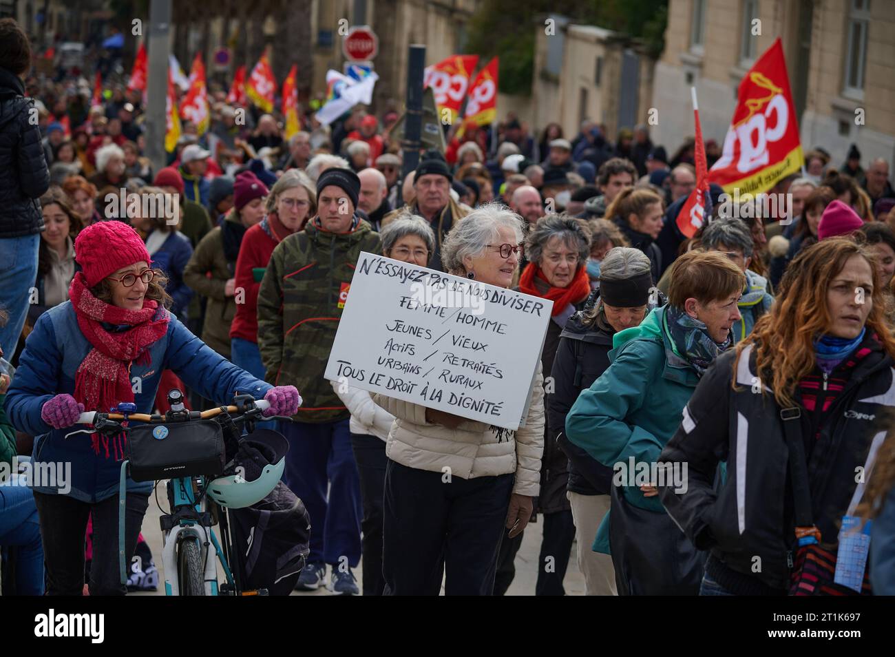 Social movement in the streets of France Stock Photo - Alamy