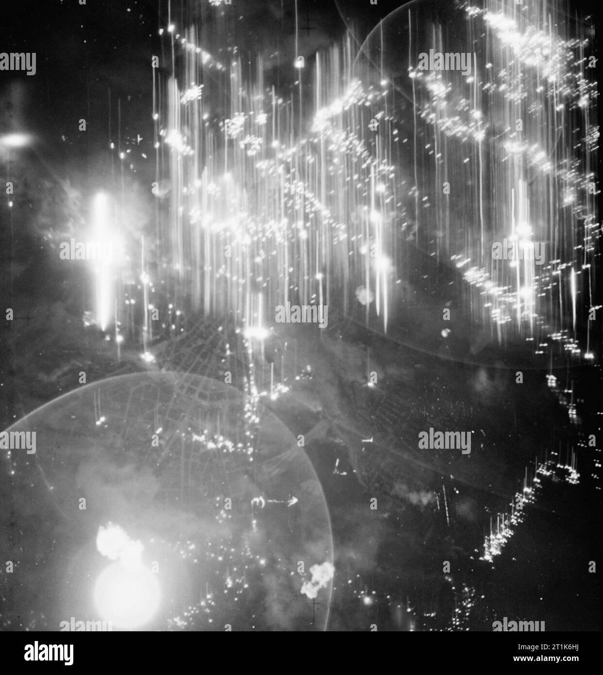 Royal Air Force Bomber Command, 1942-1945. Annotated vertical aerial ...